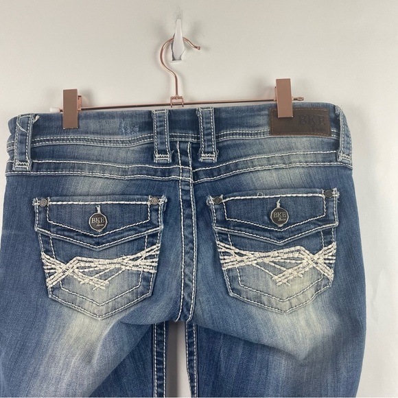 BKE | Jeans | Bke Denim Jeans Stella Extra Long Flare Stretch Low Rise Lacy Wash 27 X 355 | Poshmark